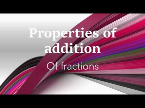 Properties of addition of fractions - YouTube