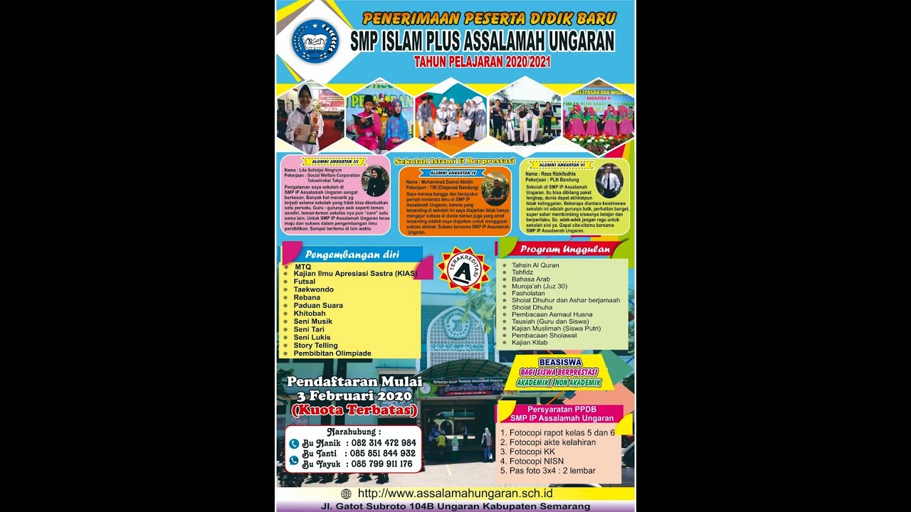 IKLAN PPDB SMPIP Assalamah tahun 2020 - YouTube