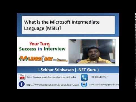 what is MSIL ( Microsoft Intermediate Lanugage ) - YouTube