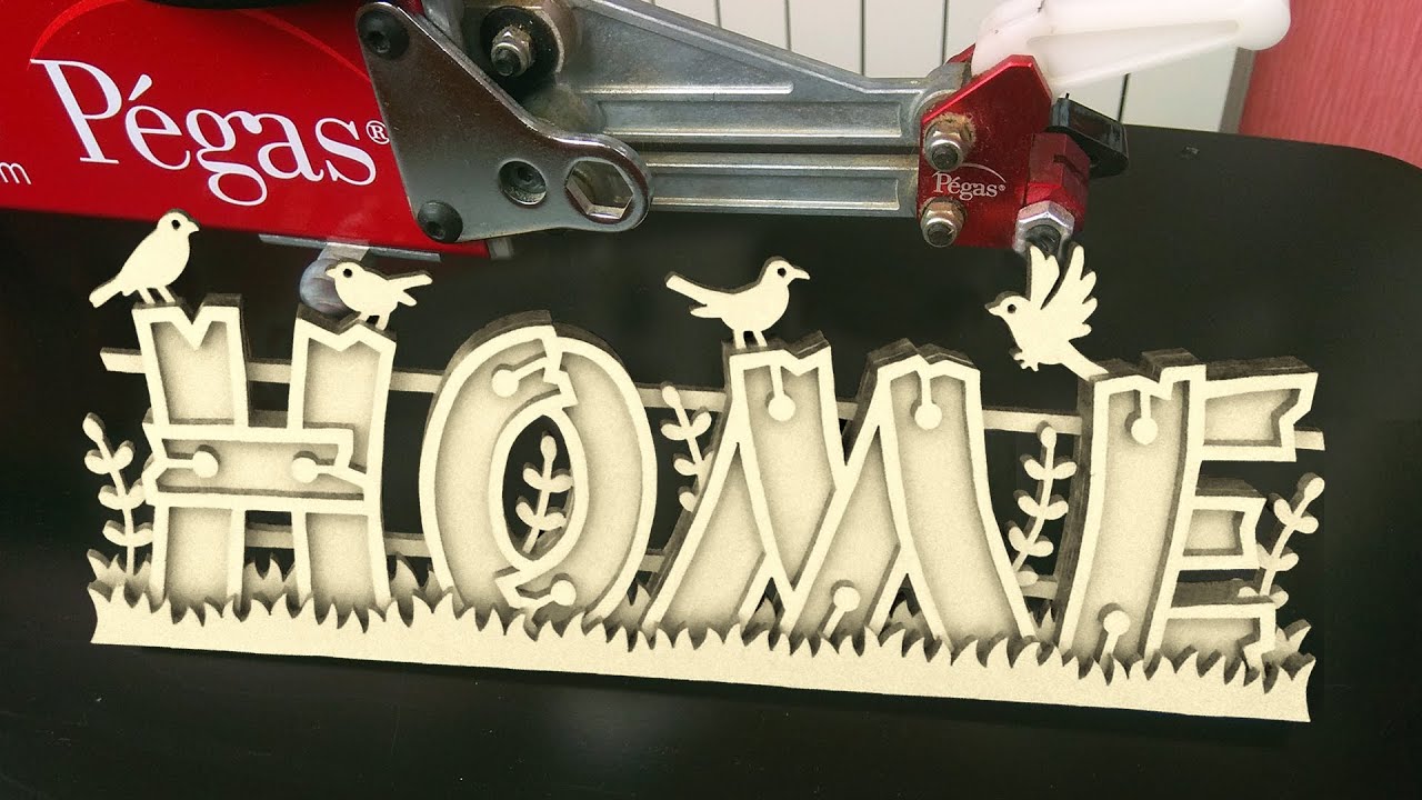 Multi-layered scroll saw project - Home - YouTube