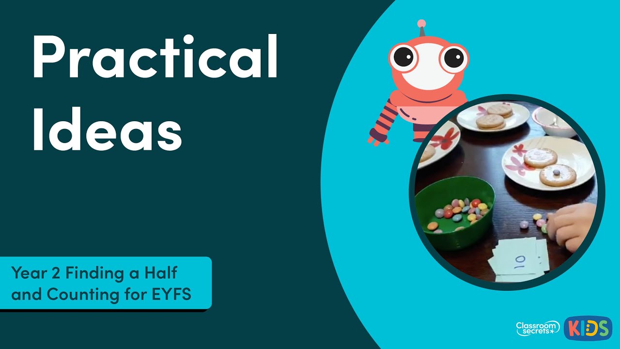 Year 2 Finding a Half and Counting for EYFS - YouTube