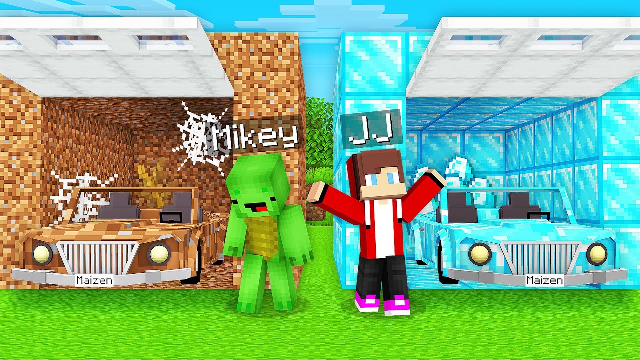 Mikey Retro Car vs JJ Retro Car Survival Battle in Minecraft (Maizen ...