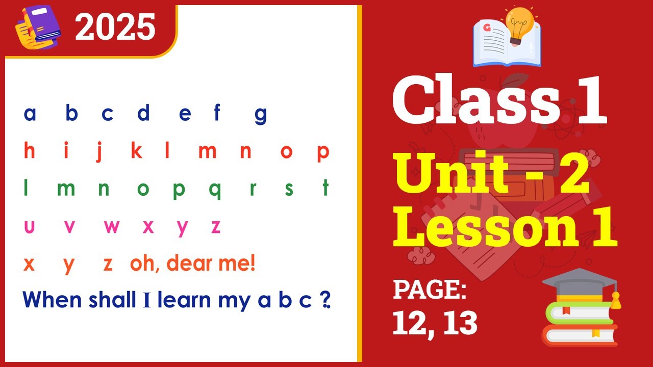 Class 1 English | Unit 2 | Lesson 1 | The Alphabet Song (Book 2025 ...