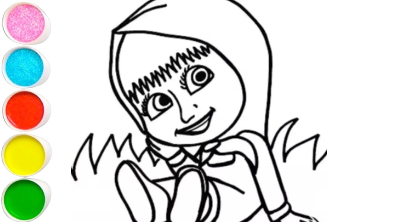 How to draw Masha / Cute Masha easy step by step drawing tutorial for ...