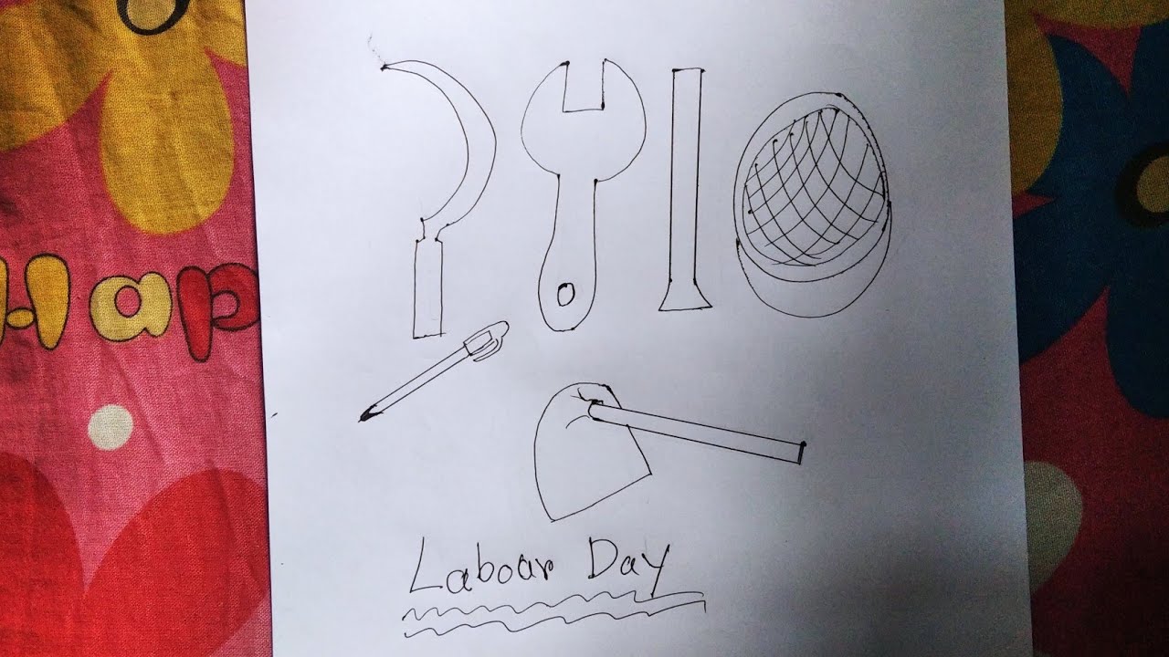Simple drawing labour day| #art - YouTube