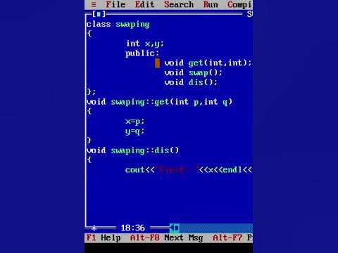 Swapping Numbers Using a C++ Class - YouTube