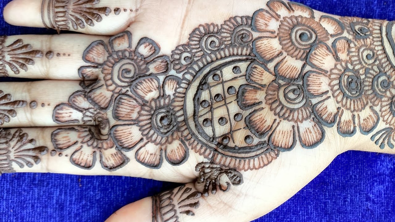 Latest easy front hand mehndi design || Simple mehndi design || mehandi ...