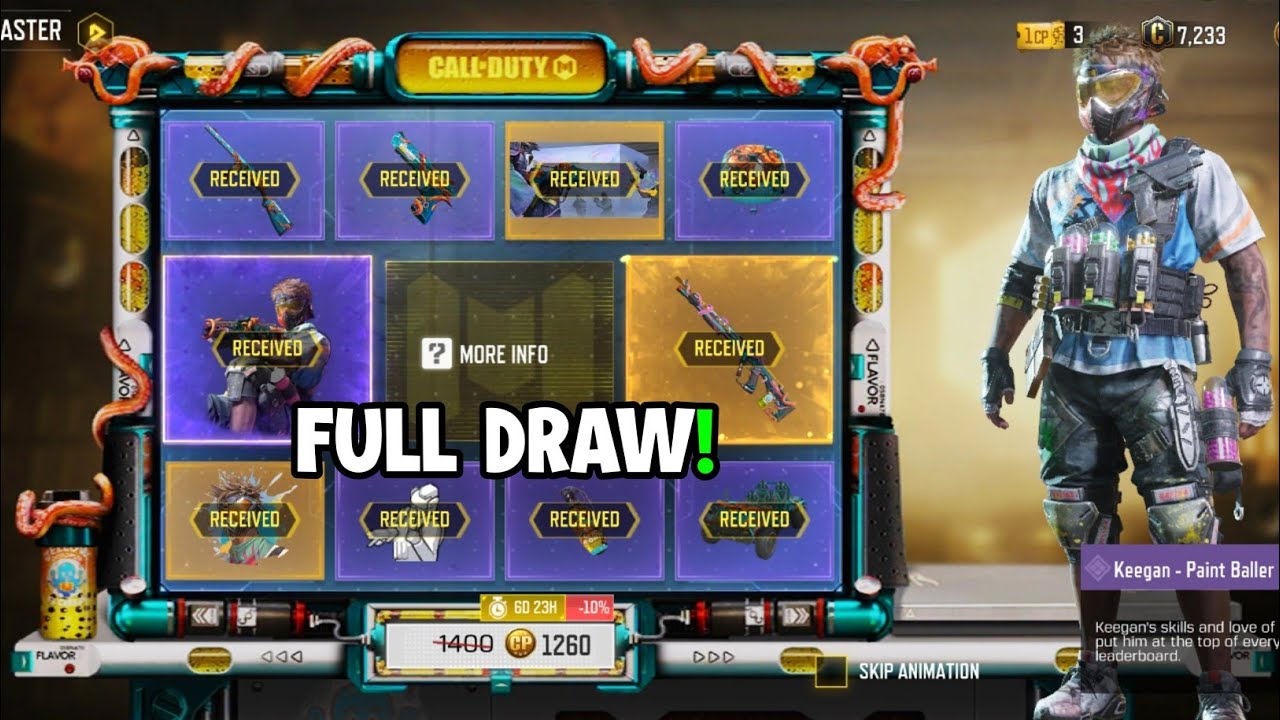 Buying Full BOBA BLASTER Draw Cod Mobile | BY15 Boba Blaster CODM - YouTube