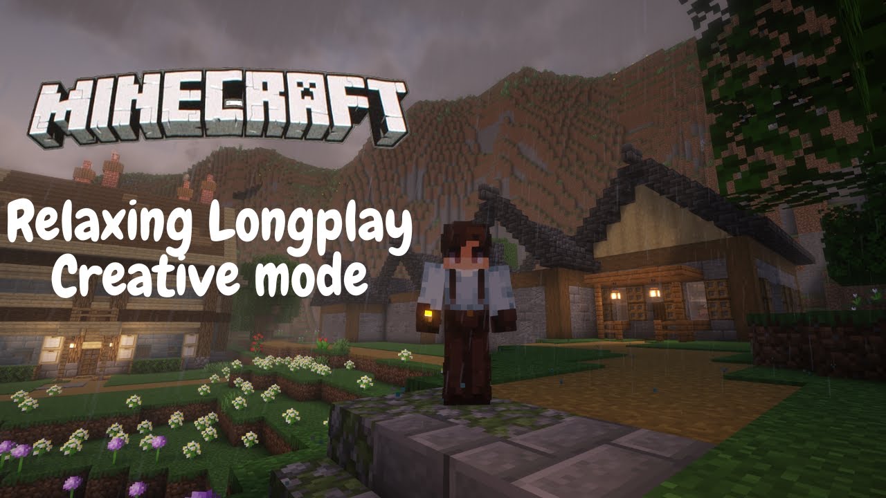 Minecraft Relaxing Longplay Creative 1 hour - Day 4 at the Crater Lake ...