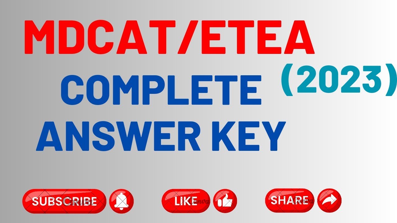 MDCAT Mcqs 2023 | Biology Answer Key | ETEA Answer Key 2023 | UHS Key ...
