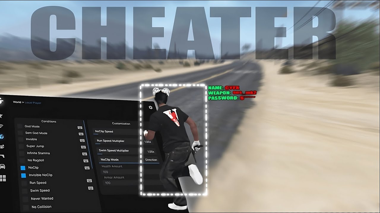 gameplay największego cheatera fivem - YouTube