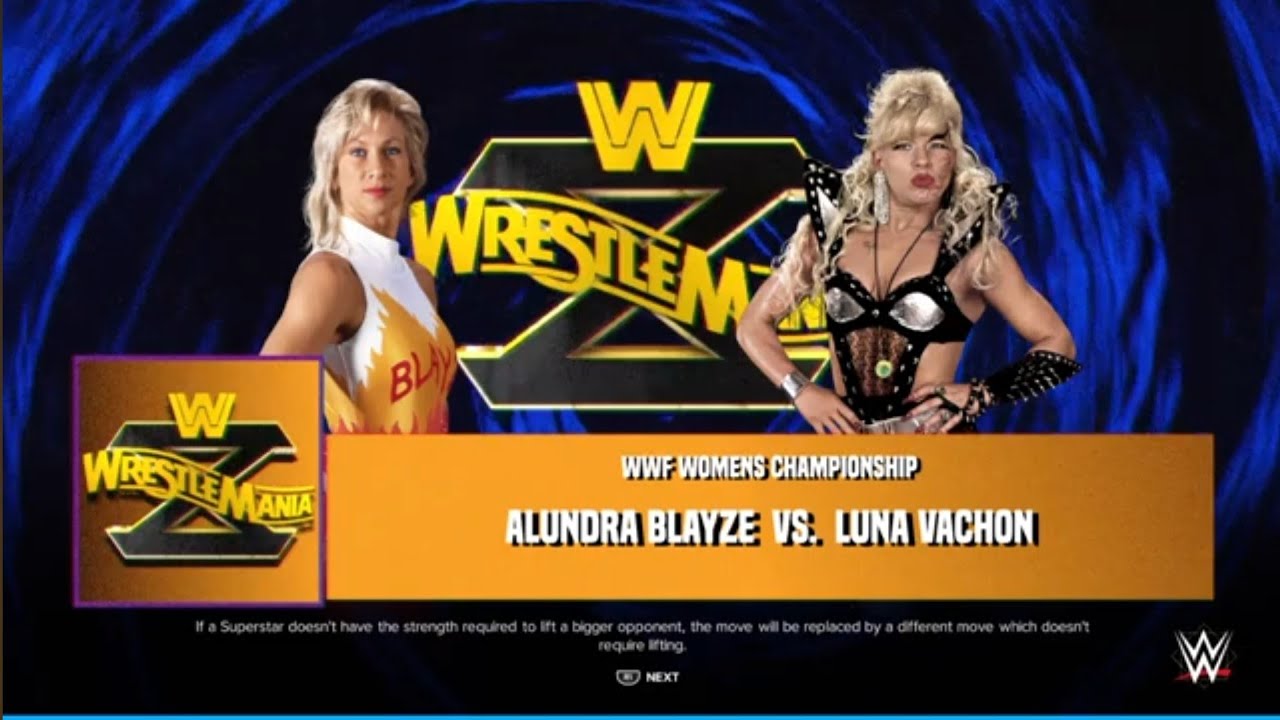 Alundra Blayze vs Luna Vachon. WWE 2K24 - YouTube