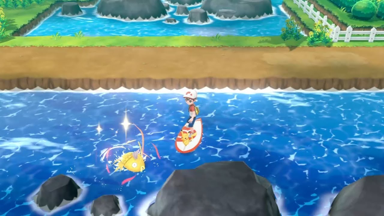How to find Shiny Magikarp in Pokémon Let's Go Pikachu - YouTube