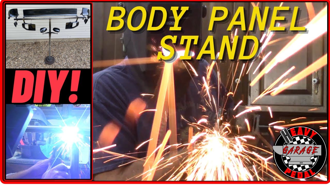 DIY Body Panel Stand Made From Backyard Scrap. Automotive painting ...