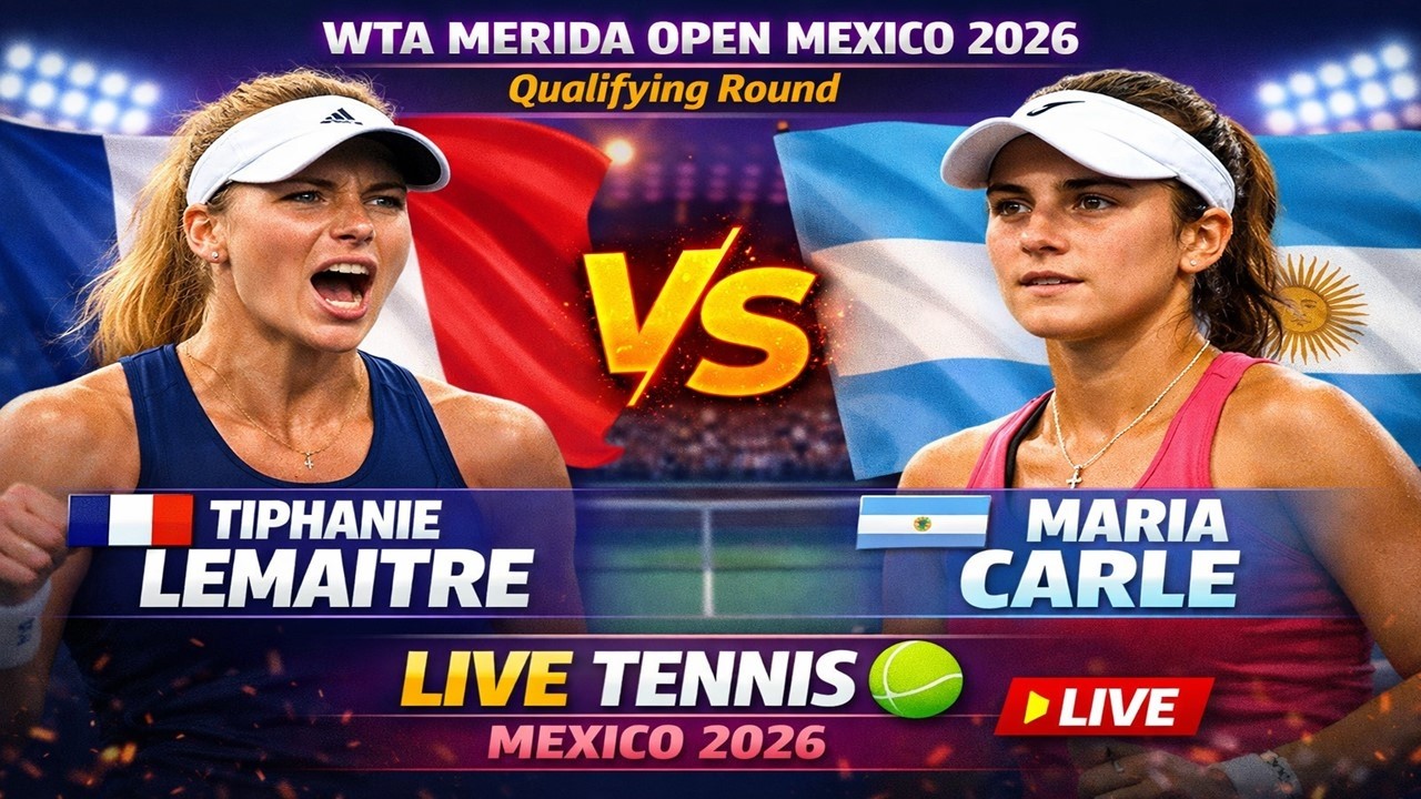 Tiphanie Lemaitre vs Maria Carle 🎾LIVE TENNIS WTA MERIDA OPEN MEXICO ...