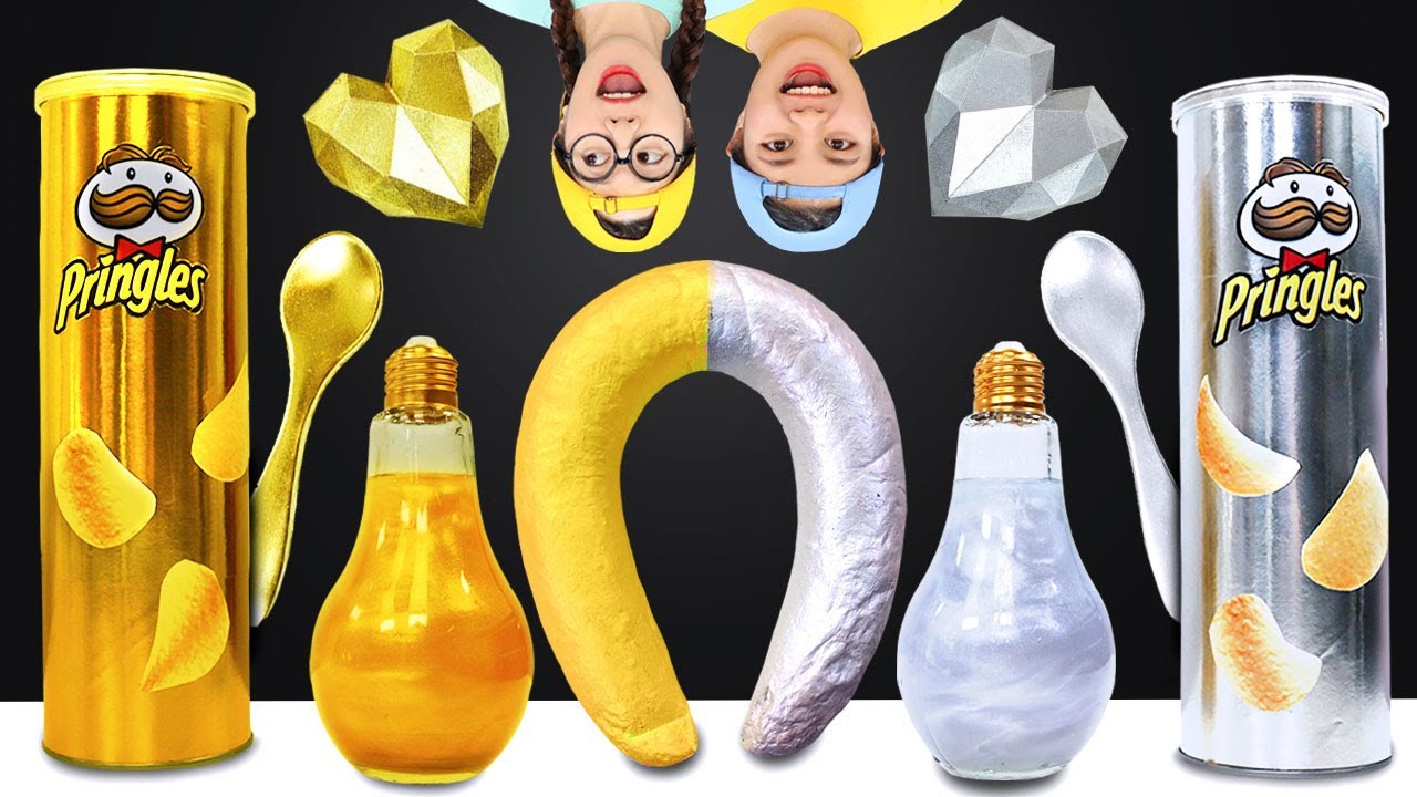 Silver Food vs Gold Food Challenge Mukbang TIMI ENGLISH - YouTube