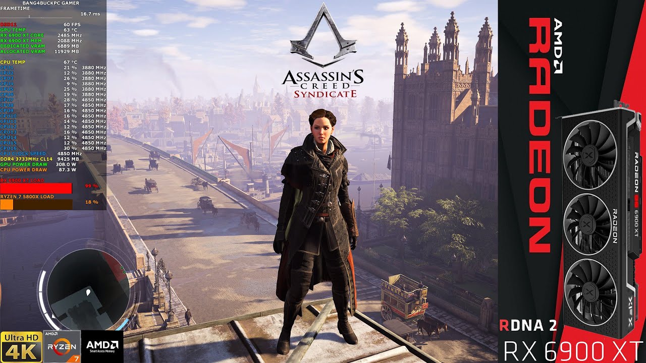 Assassin's Creed Syndicate Ultra Settings 4K | RX 6900 XT | Ryzen 7 ...