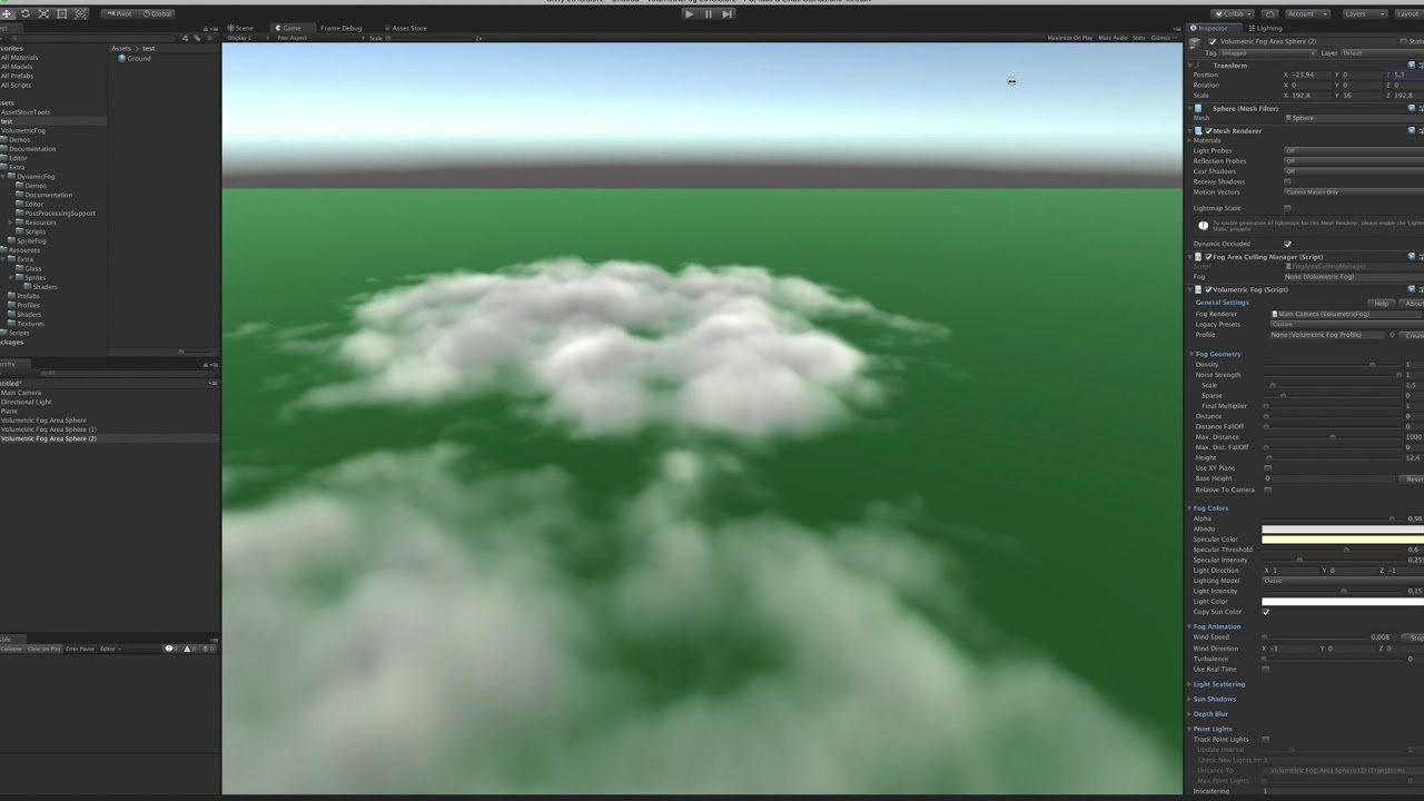 Volumetric Fog Areas over a plane - YouTube