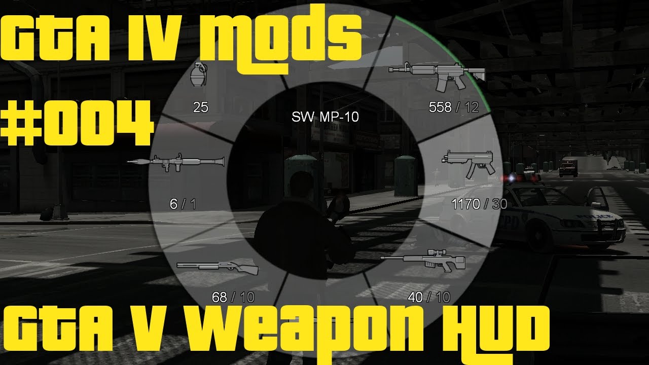 GTA IV Mods #004 | GTA V Weapon HUD [Deutsch] [HD] - YouTube