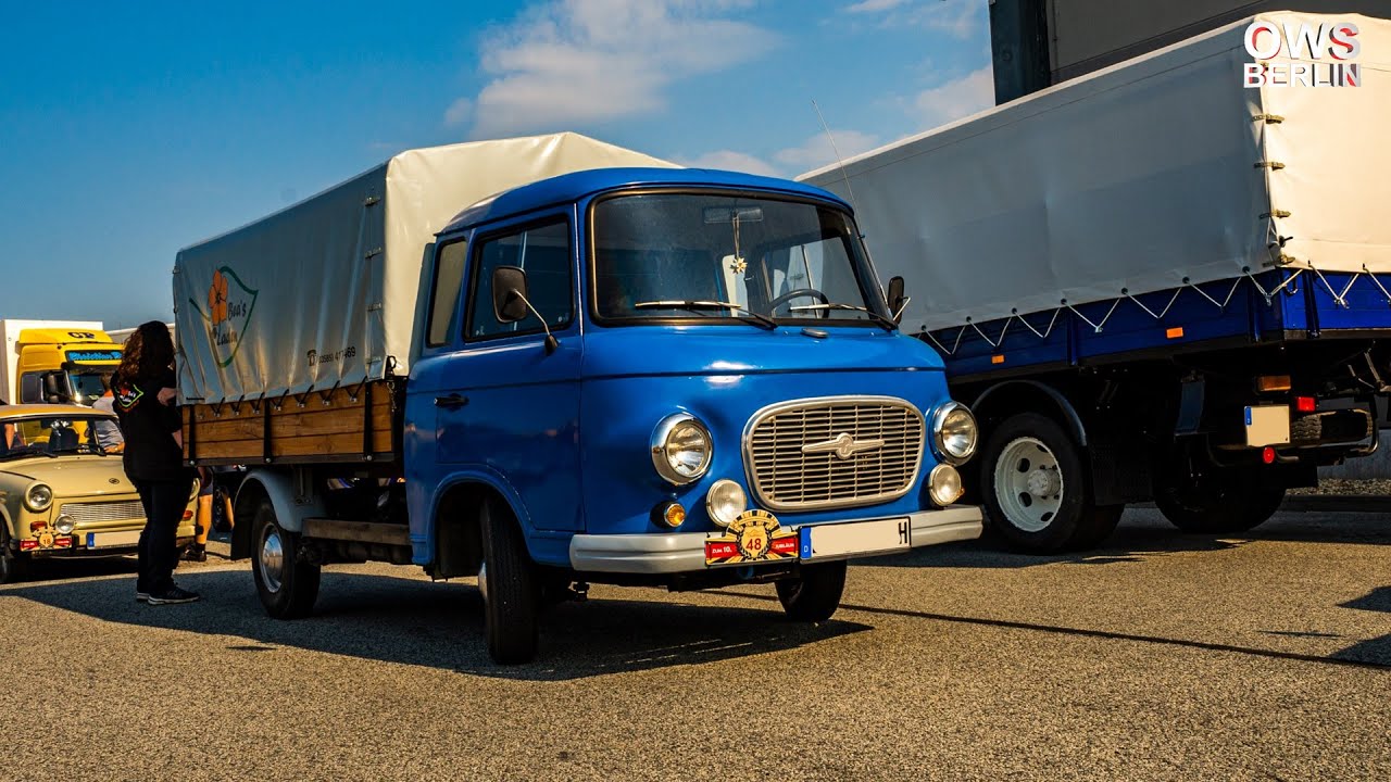East German platform trucks Barkas B-1000. 4K UltraHD Slideshow - YouTube