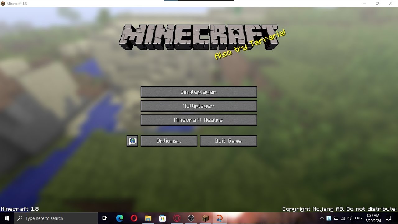 Minecraft "Also try Terraria" Splash Text - YouTube
