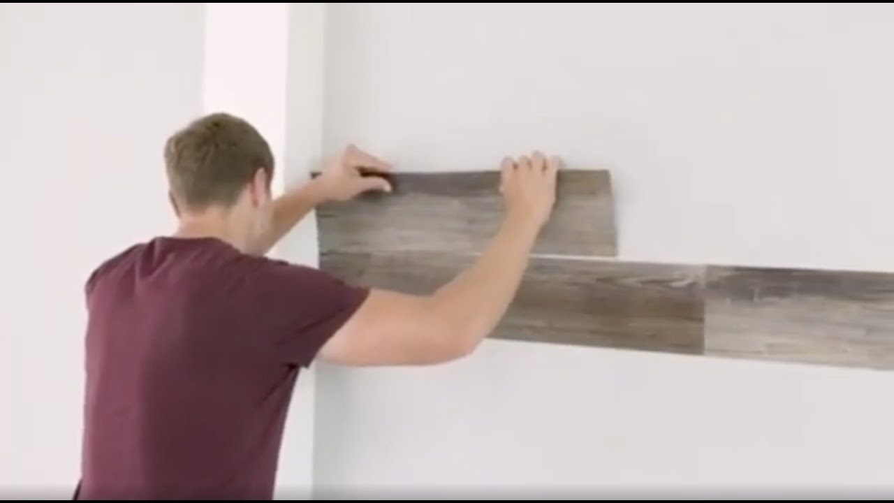 Piso Vinilico Auto Colante na Parede - YouTube