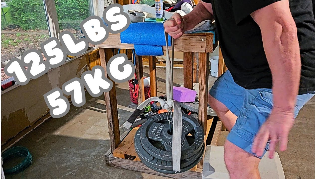 125lbs - 57kg PRONATION w/Belt off table ARMWRESTLING Training Exercise ...