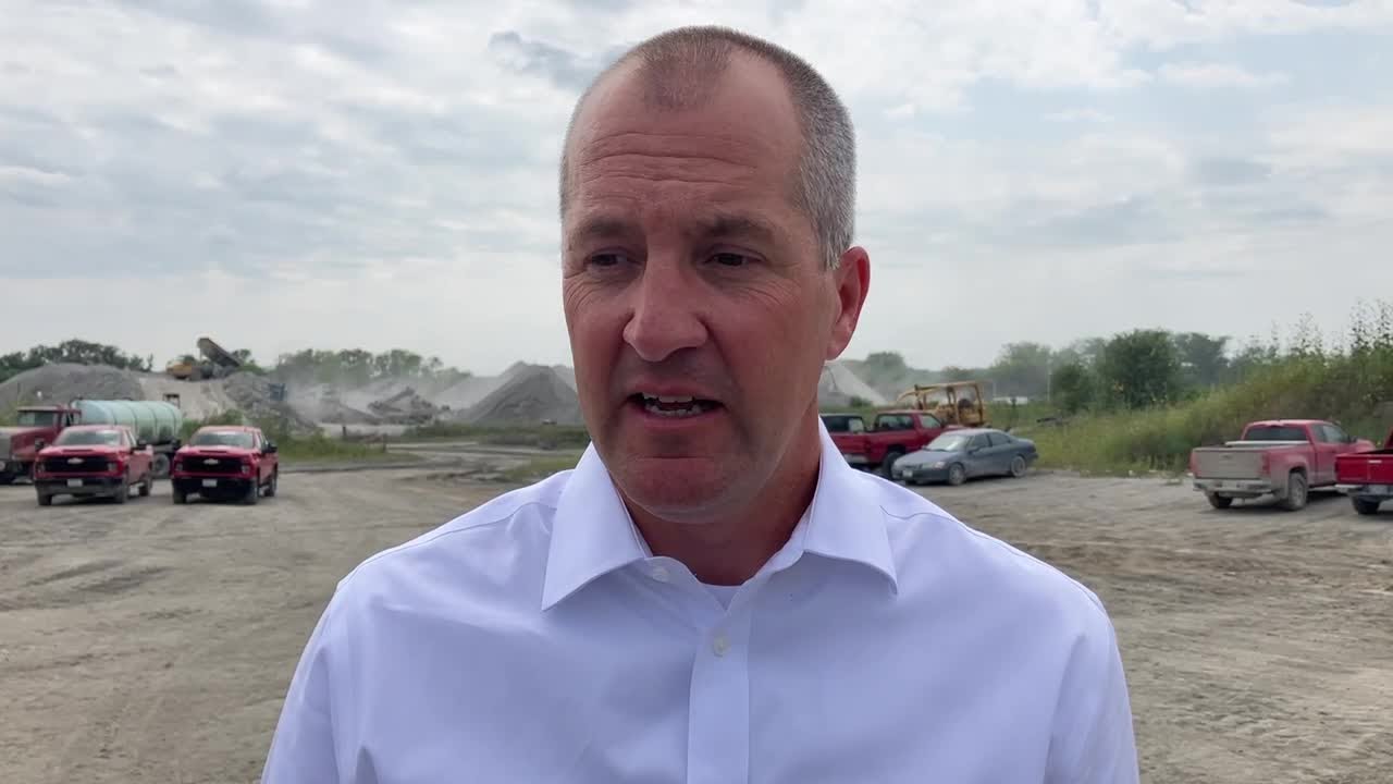 Iowa ag secretary visits Mills County rock quarry - YouTube
