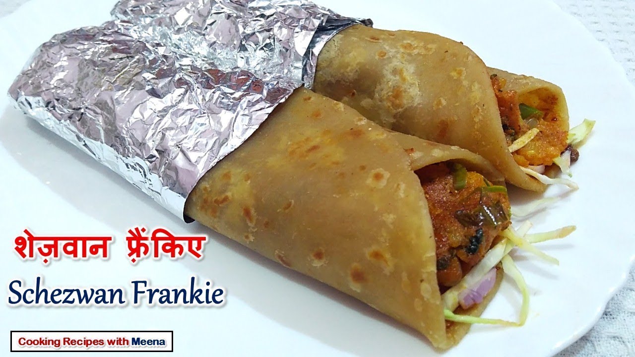 Schezwan Frankie - शेज़वान फ़्रैंकिए - How To Make Schezwan Frankie ...