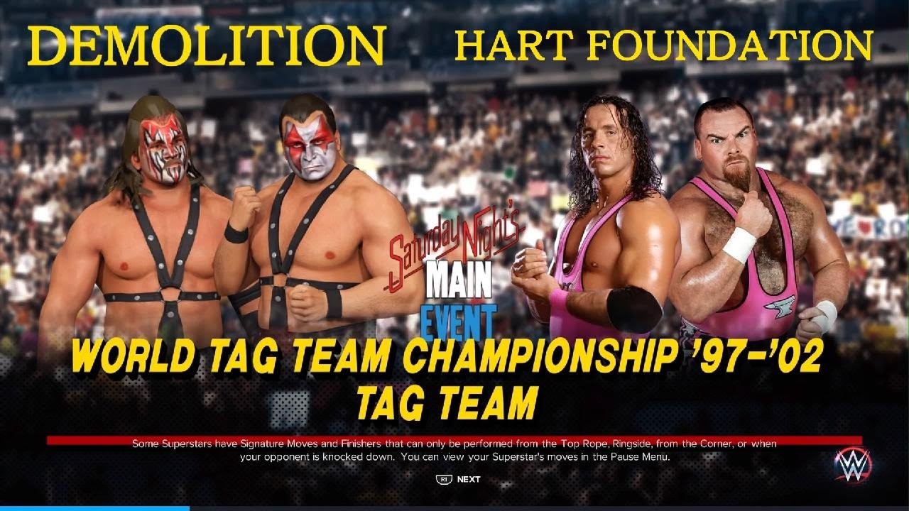 Demolition vs. The Hart Foundation - WWE Tag Team Championship Match ...