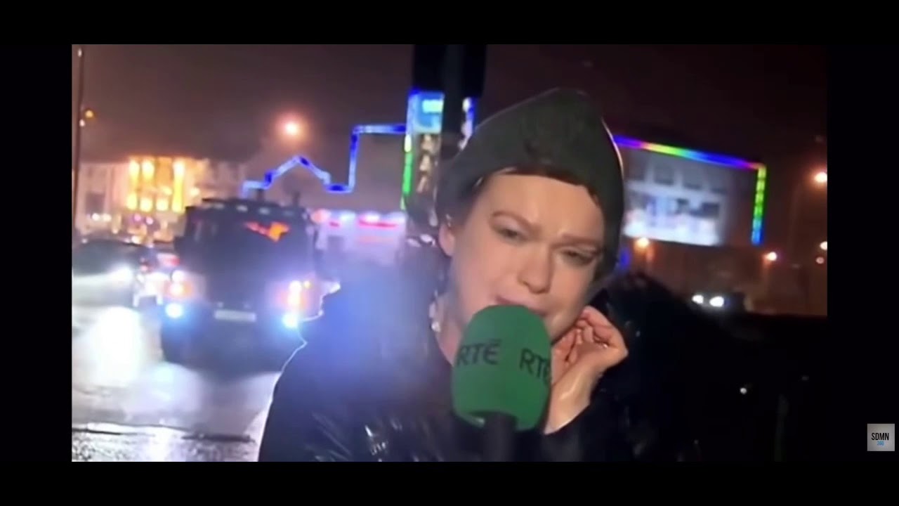 Reporter hit by stop sign Re-mix! - YouTube