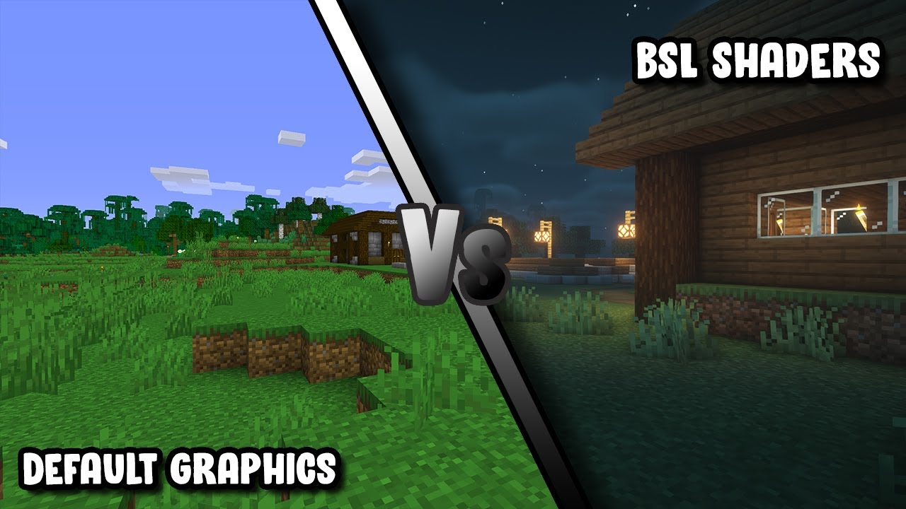 Minecraft | BSL Shaders Vs Vanilla Graphics | Java Edition, PC, Mac ...