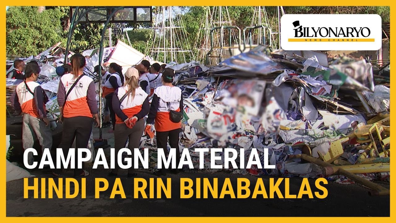 Ilang mga campaign material hindi pa rin binabaklas | Agenda - YouTube
