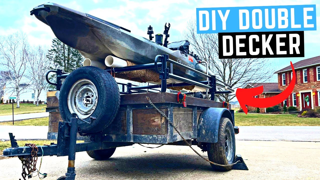 Turn Your Utility Trailer into a Fishing Kayak Trailer - YouTube