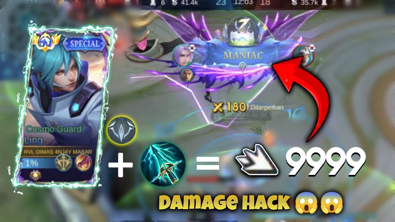 NEW LING WAR CRY + ITEM BARU SKY PIERCER 9999 DAMAGE HACK😨 BUILD TOP 1 GLOBAL LING - MOBILE ...
