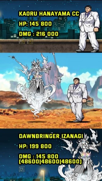 The Battle Cats : Kaoru Hanayama vs Colossal Benkei, Izanagi lv50 # ...
