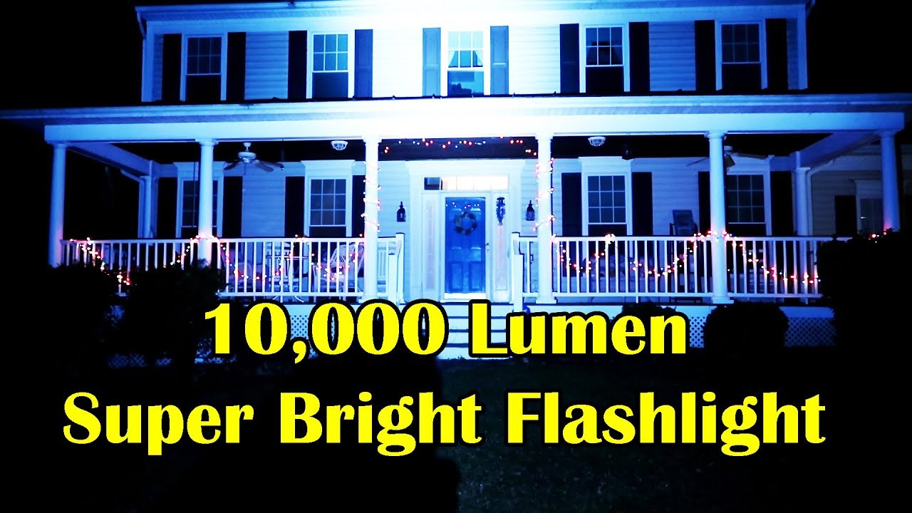 💥 LED FLASHLIGHT 10000 LUMEN (Super Bright) SEMLOS Waterproof Demo ...