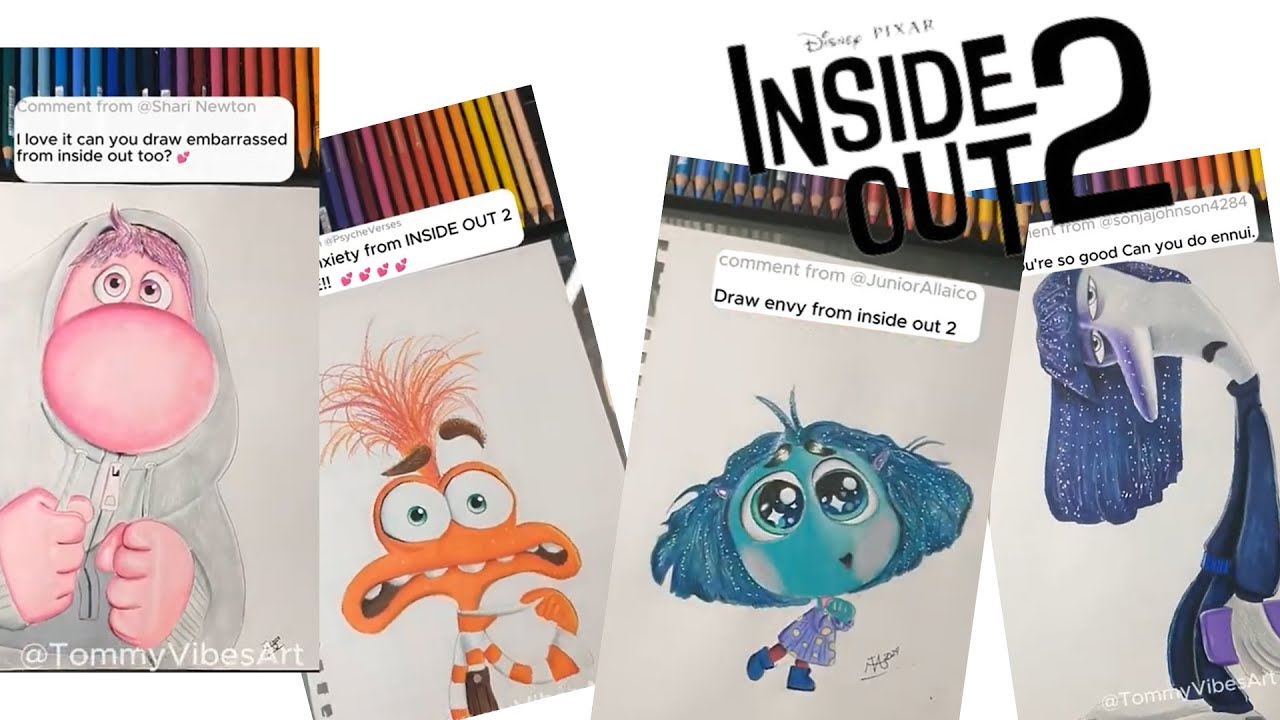 I spent over 10 hours drawing the NEW EMOTIONS from INSIDE OUT 2 - YouTube
