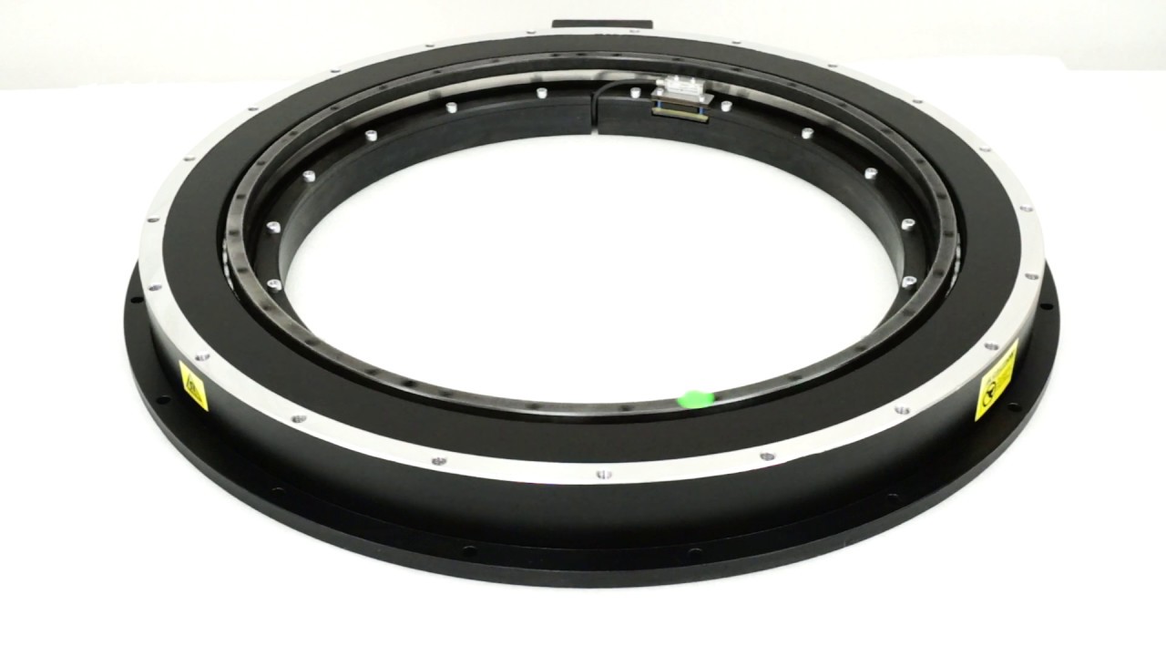 LARGE 0.5 m OPEN CENTER DIRECT DRIVE ROTARY SERVO TABLE (part1) - YouTube