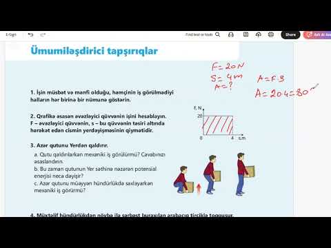 8-ci sinif Fizika Yeni dərslik ÜMUMİLƏŞDİRİCİ TAPŞIRIQLAR İZAHLI səh 69-70 #lesson 