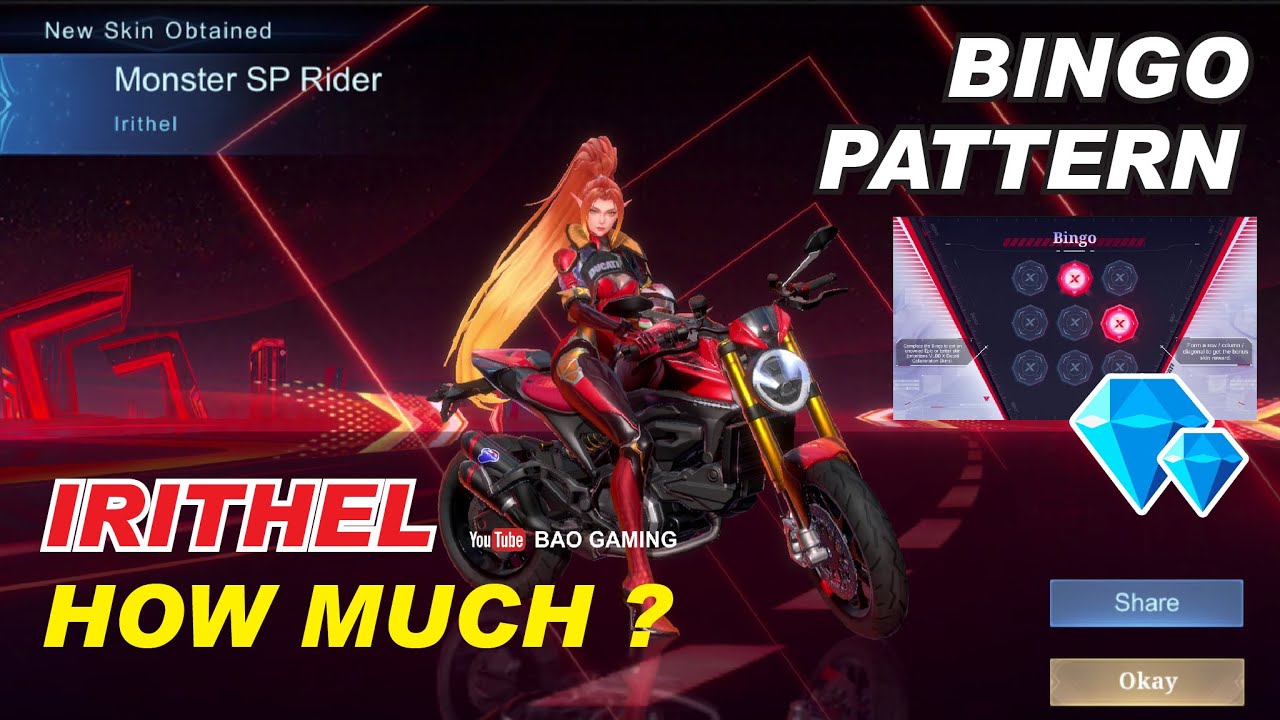 MLBB DUCATI EVENT DRAW 😍 Bingo Pattern & How Much Irithel Monster SP ...