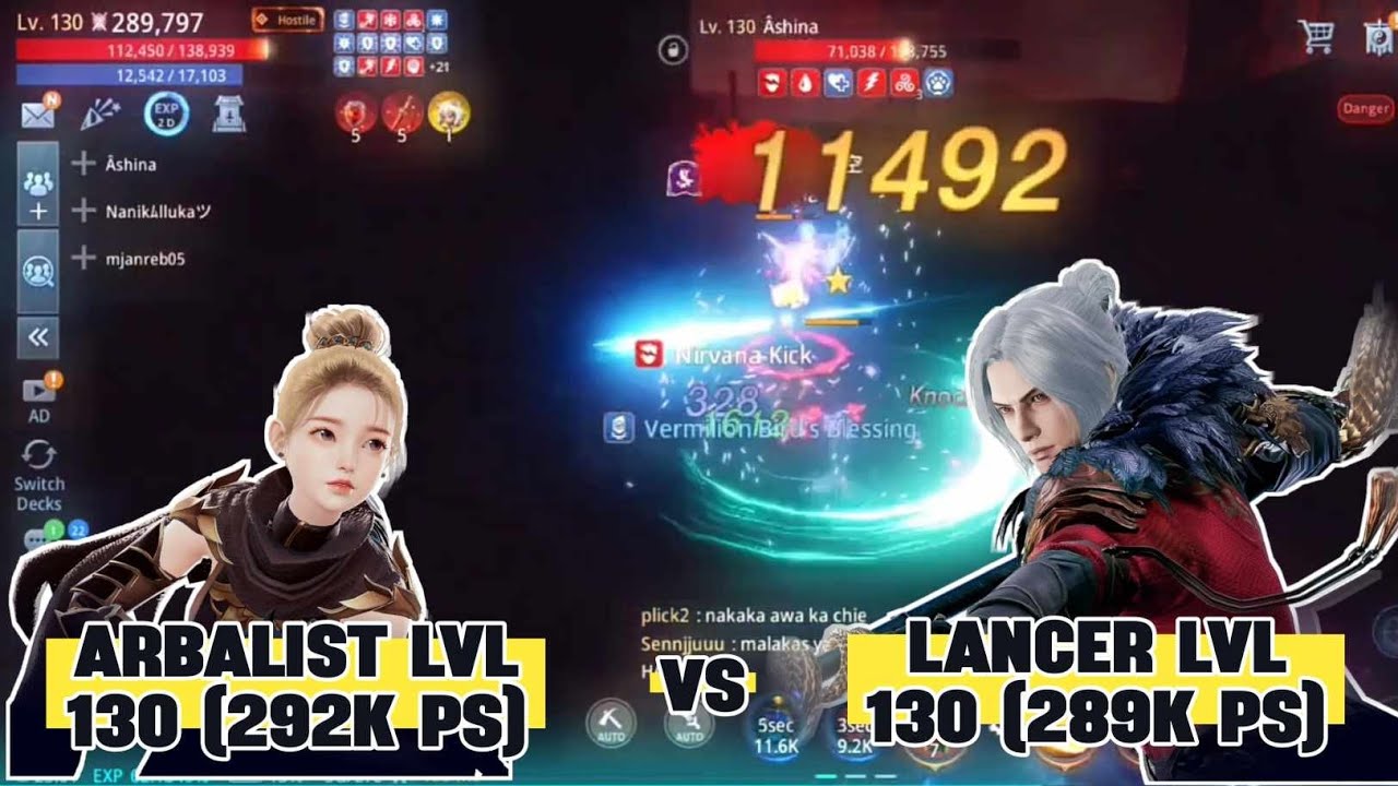ARBALIST 130 292K PS VS LANCER 130 289K PS LW | MIR4 GLOBAL #mir4 - YouTube