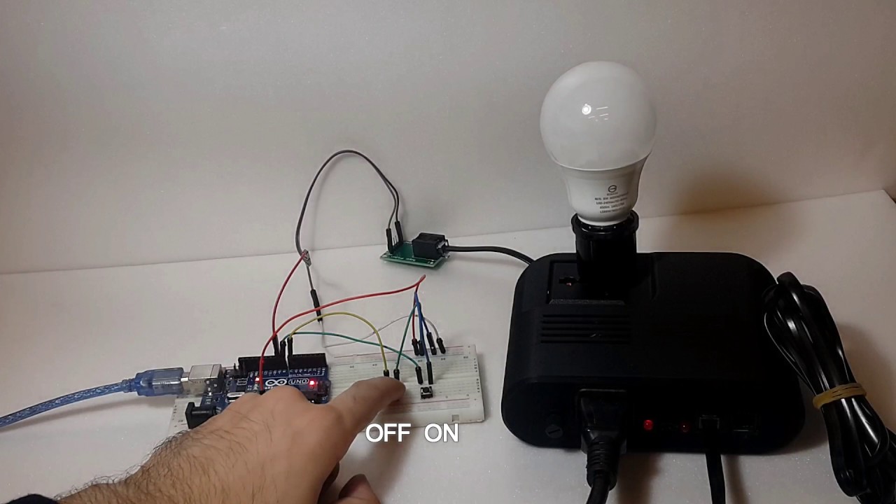 Control AC LED lamp 110V/220V using arduino Uno and sugar device - YouTube