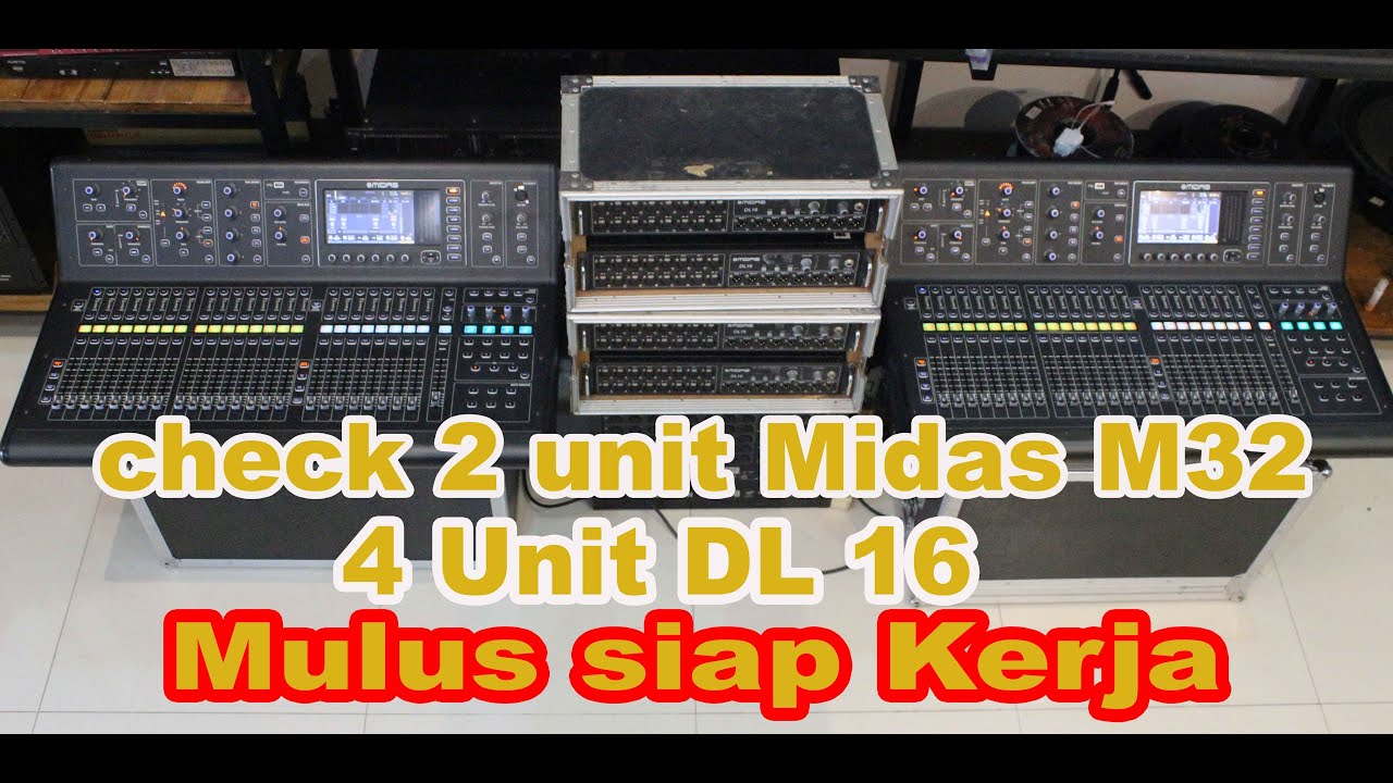Midas M32 dan DL 16 hardcase second langsung check - YouTube