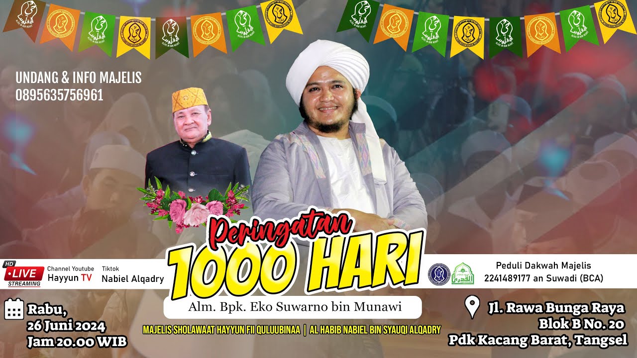 Peringatan 1000 Hari Alm Bpk Eko Suwarno bin Munawi | Majelis Sholawaat Hayyun Fii Quluubinaa ...