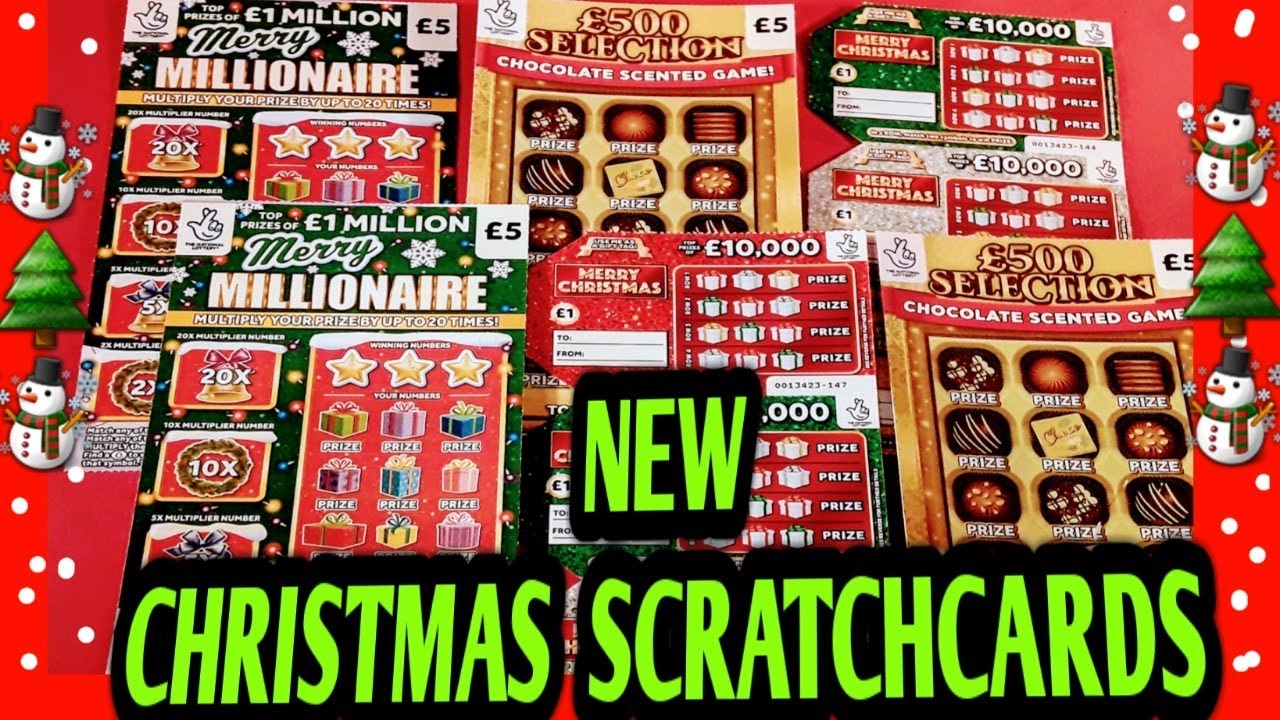 NEW SCRATCHCARDS "£500 CHOCOLATE CARD".."MERRY MILLIONAIRE".."MERRY ...
