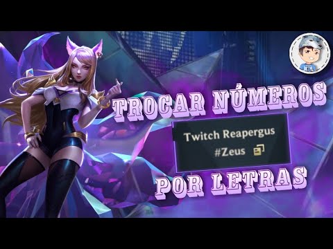 LOL WR | Como trocar a tagline #2738 por letras #Zeus - YouTube