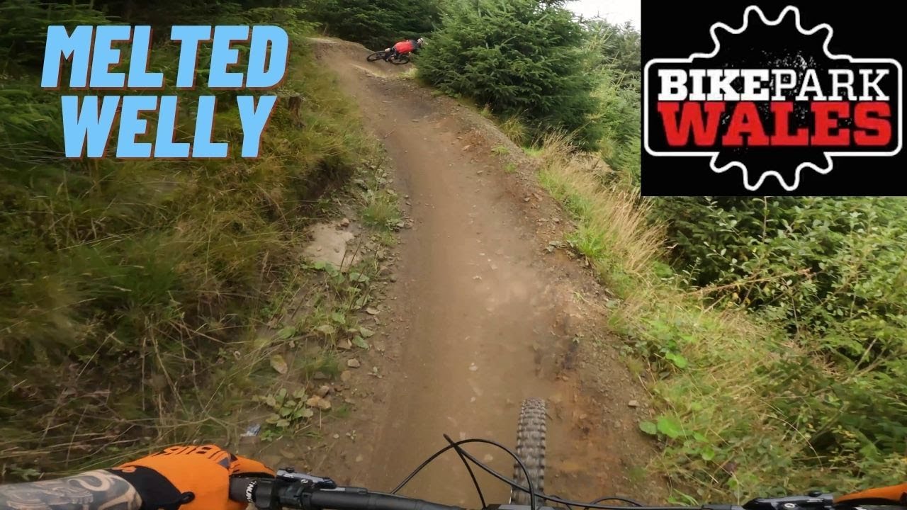 Melted Welly Bike Park Wales - Full Run - YouTube