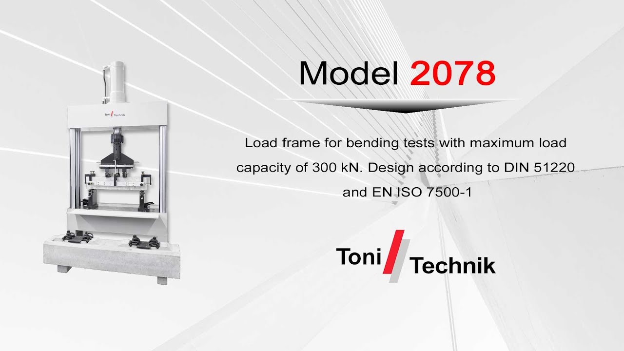 Toni 2078 Load Frame for Flexural Strength Tests - ASTM C 1399 ASTM C ...