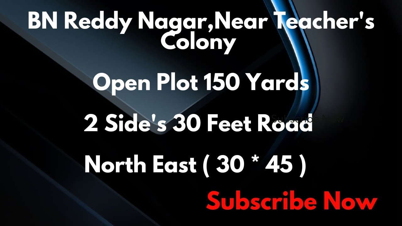 Open Plot in BN Reddy near Teacher's Colony 150 North East (30 *45 ...